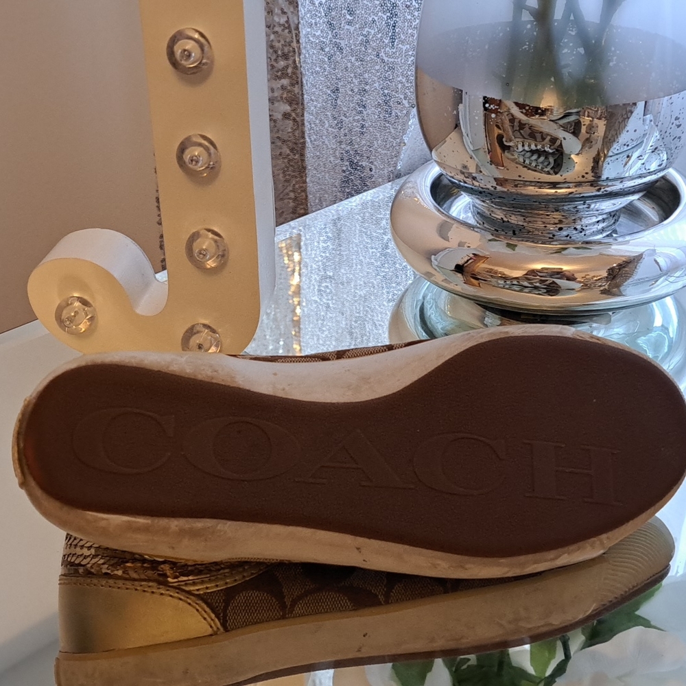 Coach Authentic Gold Sequin Sneakers - Gem